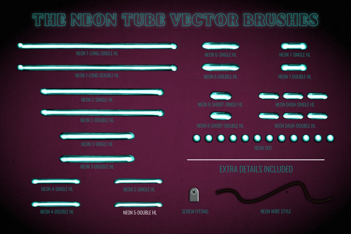 Affinity Neon Light Effect Brushes | Purchase Affinity Designer Neon ...
