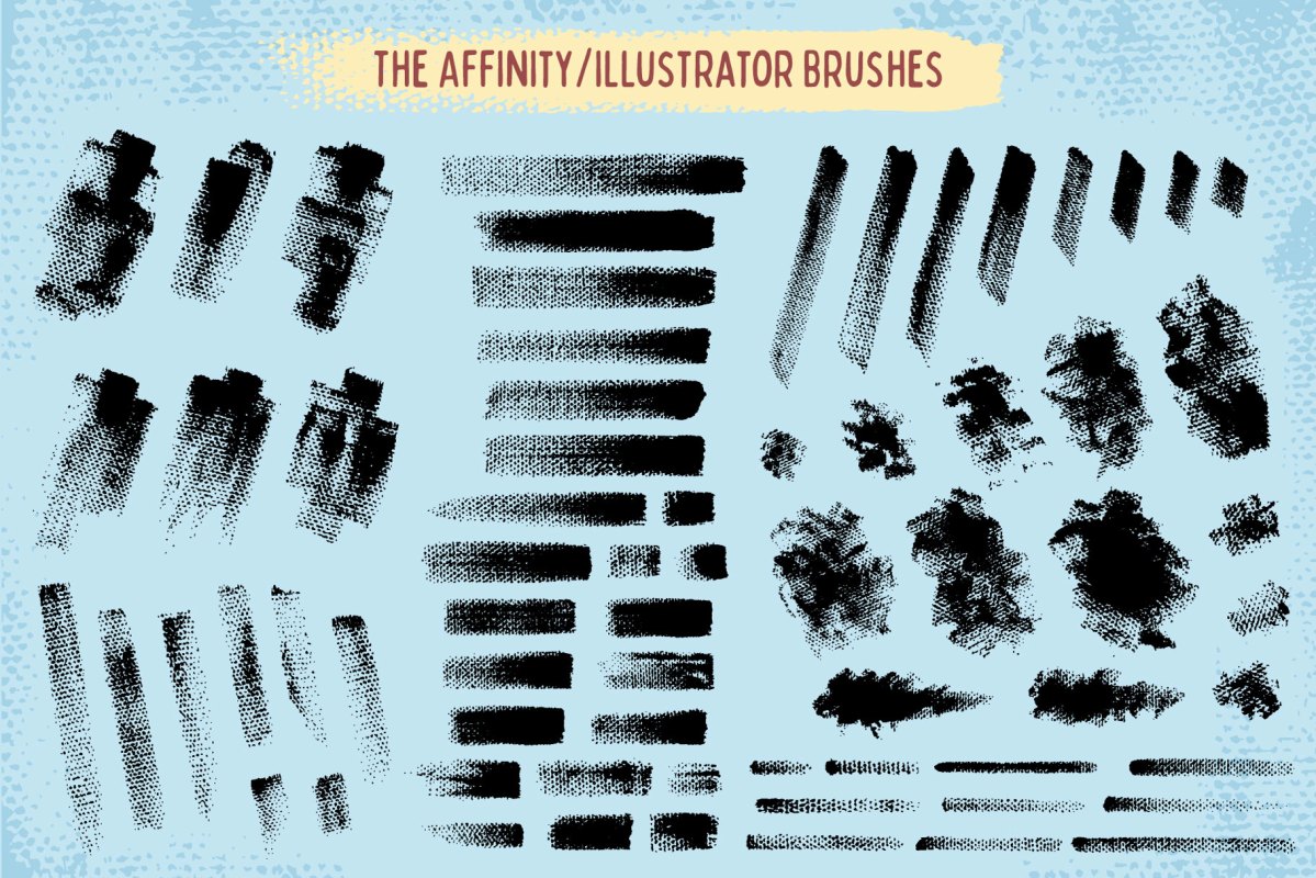 FREE texture brushes for Procreate, Affinity Designer & illustrator