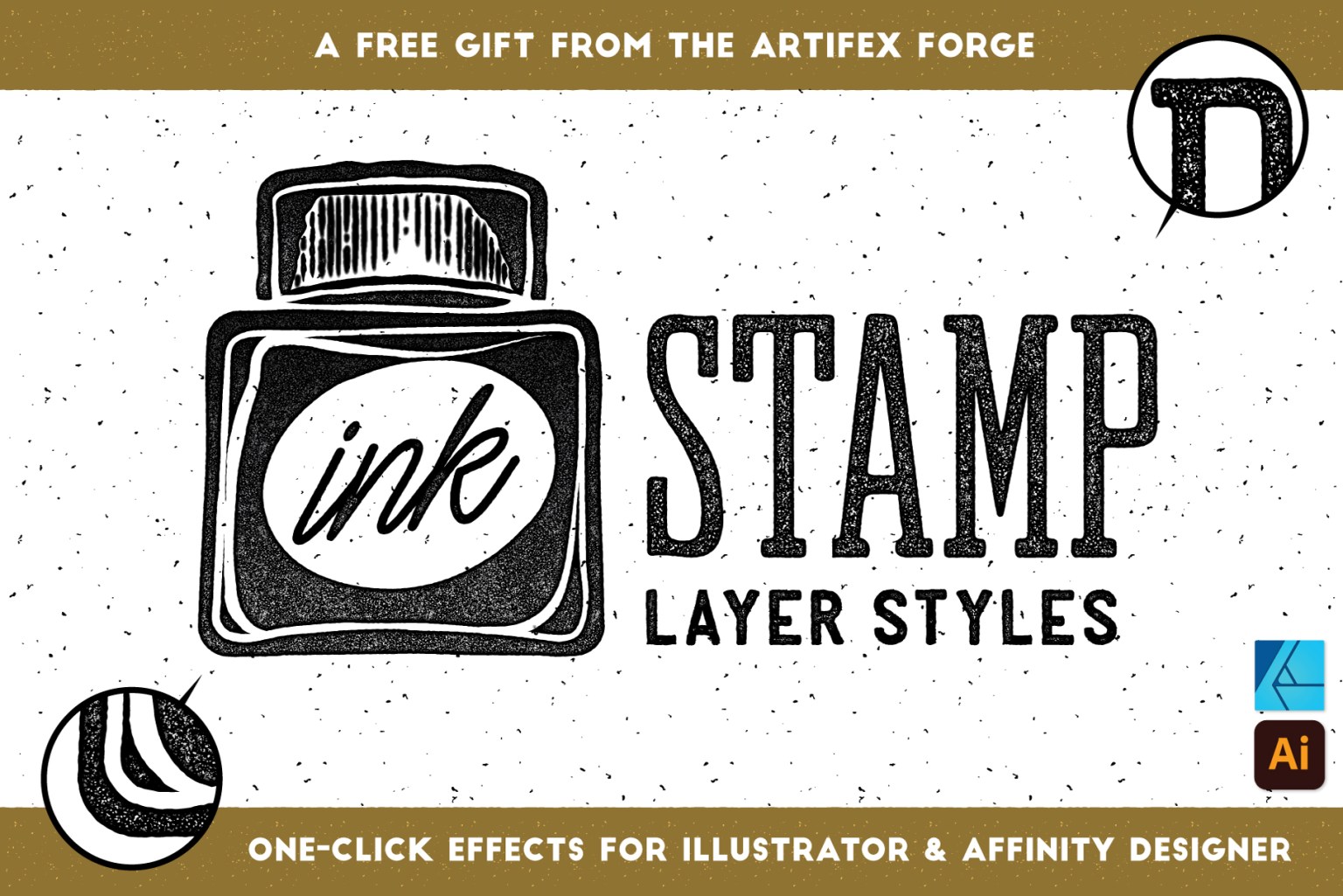 FREE Ink Stamp Effect in Illustrator & Affinity