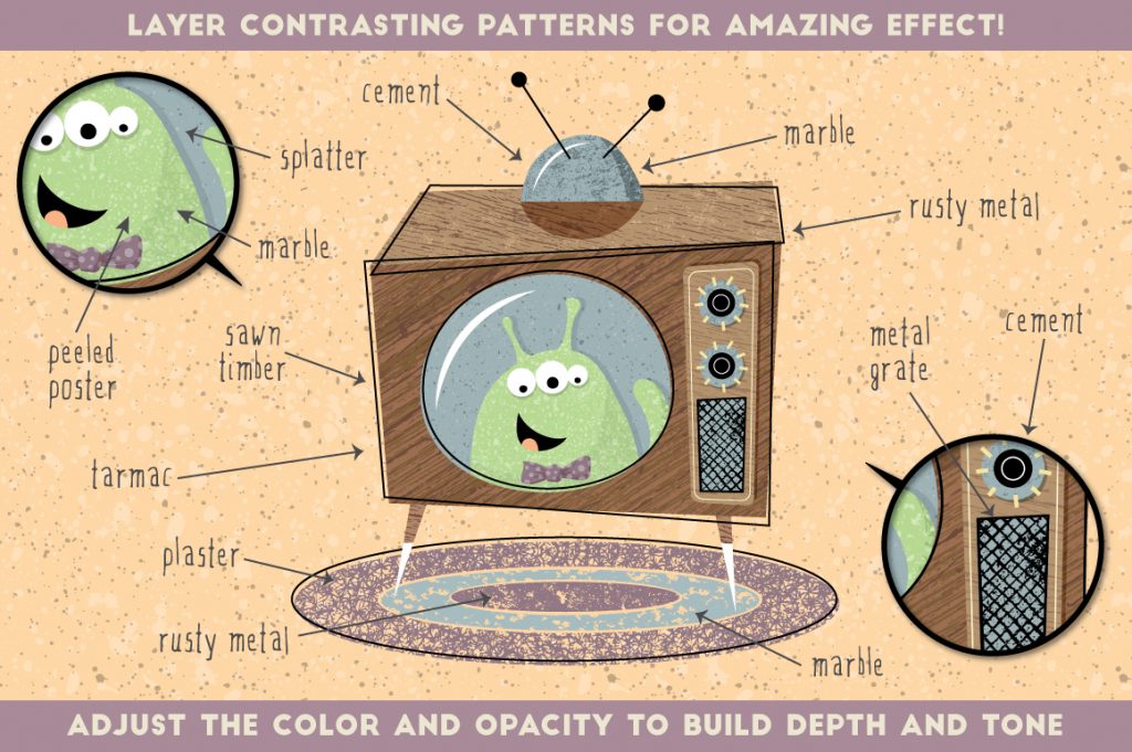 FREE Procreate, Affinity Designer & Adobe Illustrator textures