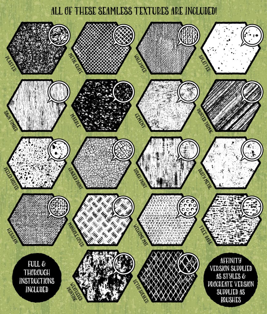 FREE Procreate, Affinity Designer & Adobe Illustrator textures