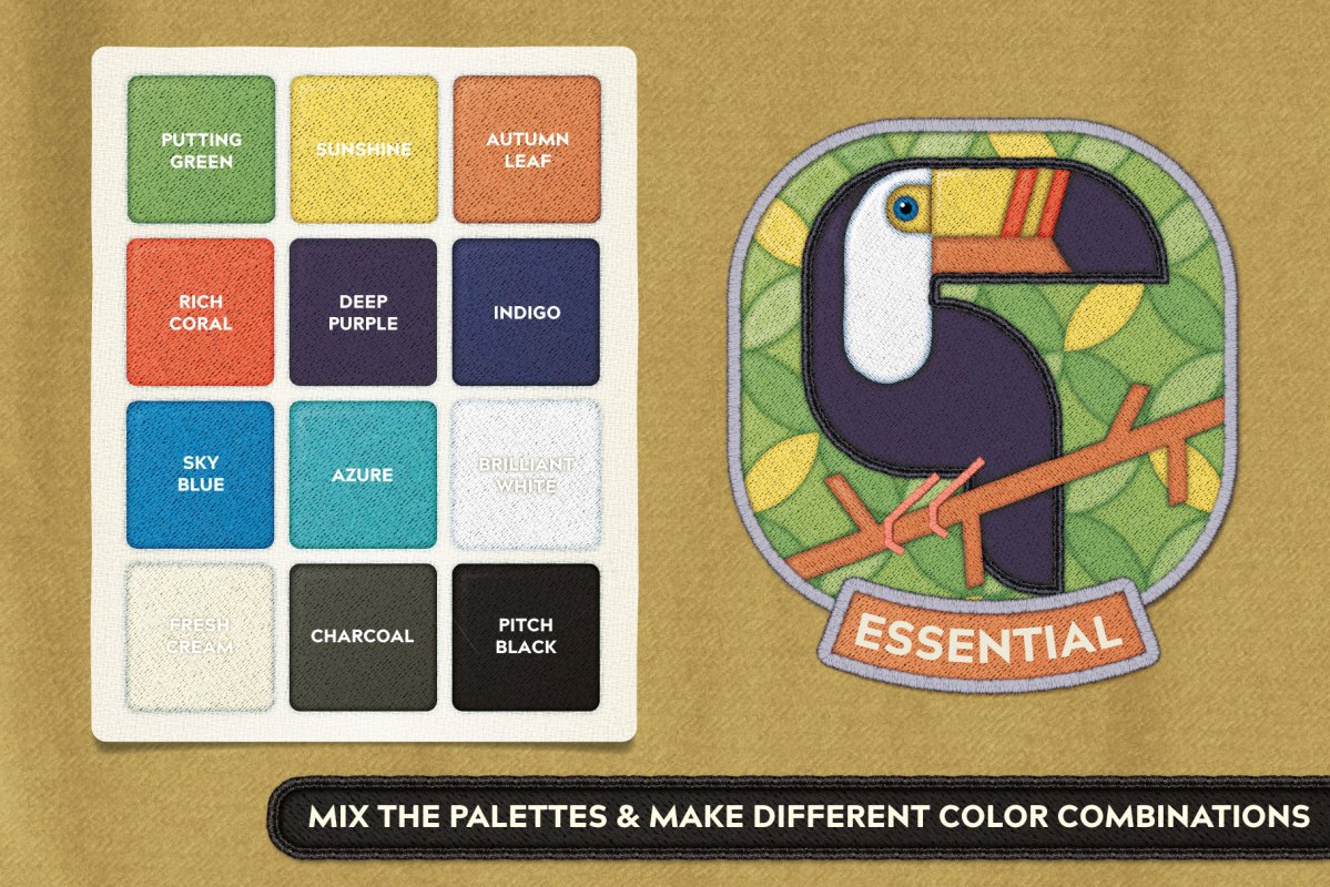 Embroidered Patch Generator | Adobe Illustrator Patch Maker Tools ...