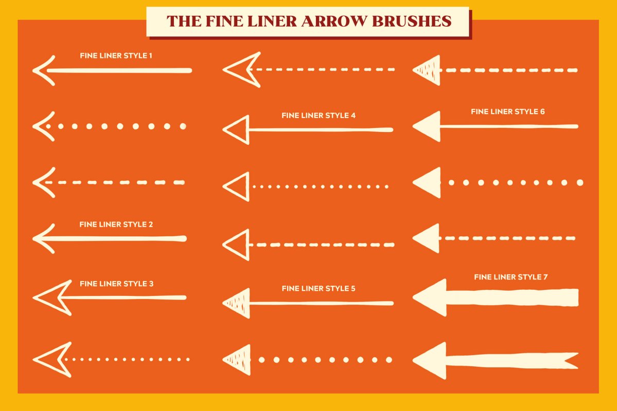 Procreate Arrow Brush Tool Kit | Buy Premium Pack of Arrow Brushes for ...