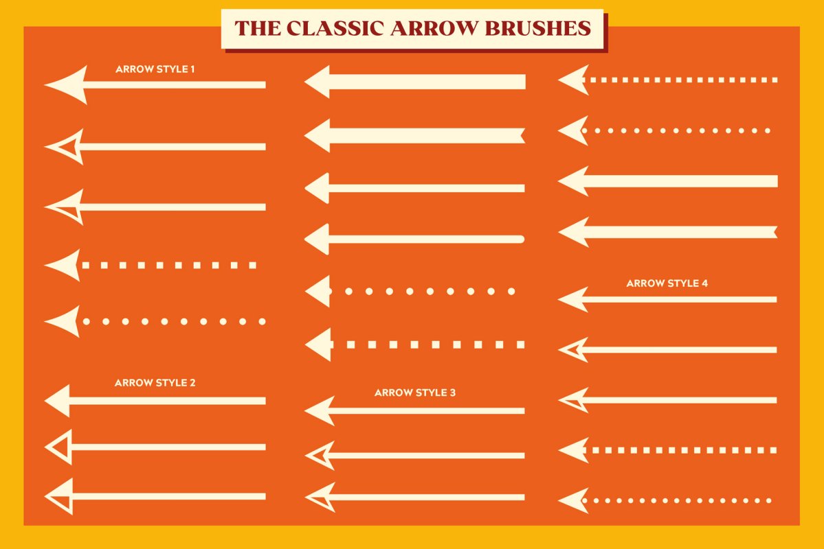Procreate Arrow Brush Tool Kit | Buy Premium Pack of Arrow Brushes for ...