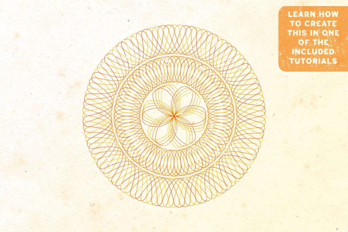 Spirograph Brushes & Textures | Buy Guilloche & Spirograph Illustrator ...